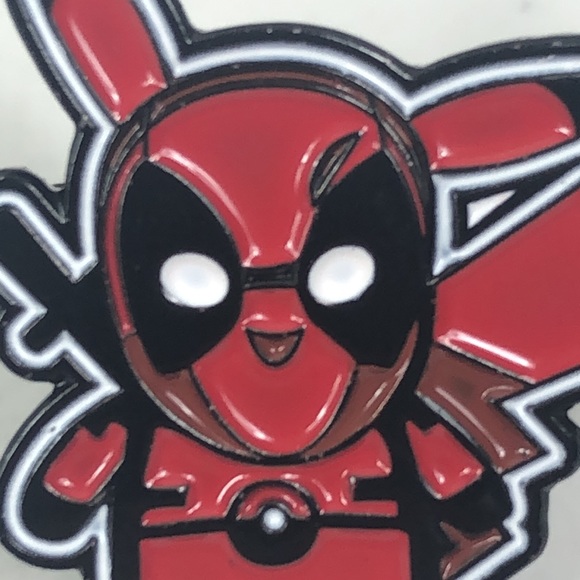 Accessories | Pokemon Pikachu Deadpool Mash Up Collab Pin Lapel | Poshmark